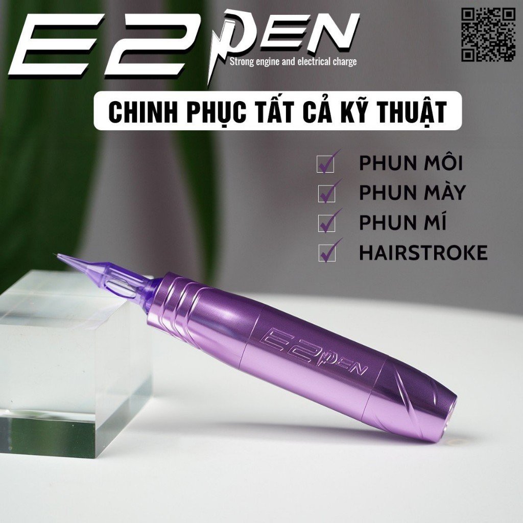 Máy Pen E2 Phun Xăm Môi Logo Chìm Chính Hãng, Máy Pen Mini E2 TATTOO ...