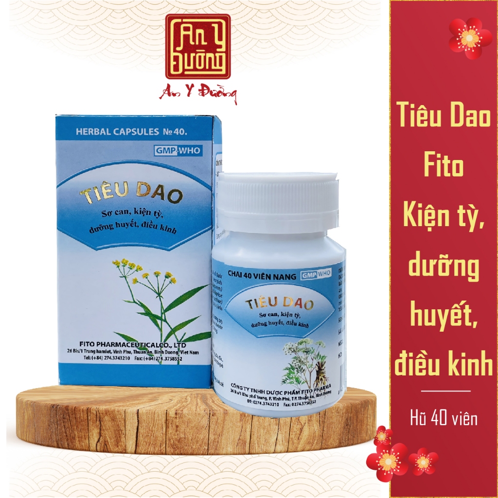 Tiêu Dao Fito (Hộp 40 viên) - Sơ can, kiện tỳ, dưỡng huyết, điều kinh ...