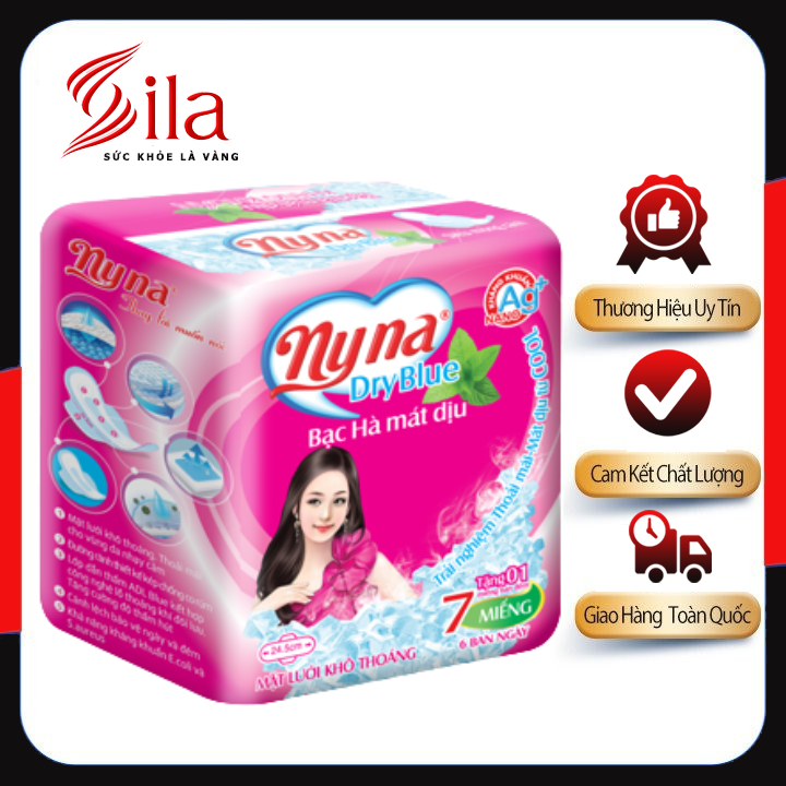 Băng vệ sinh Nyna Hồng Mát Dịu DryBlue lốc 8 gói | Shopee Việt Nam