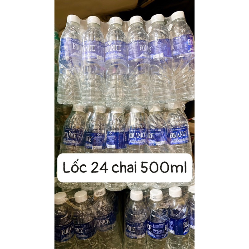 [ hỏa tốc] lốc 24 chai nước suối đóng chai Equanice 500ml | Shopee Việt Nam