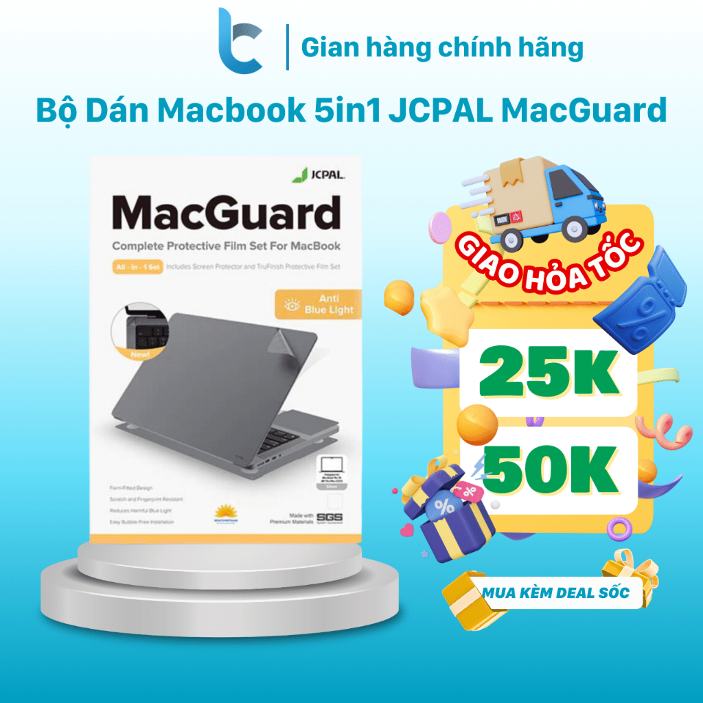 Bộ Miếng Dán Full Macbook JCPAL MacGuard All-in-one Set Cho MB Air M2 ...