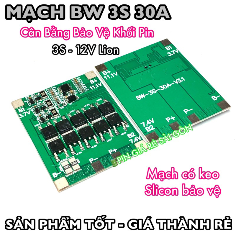 [BW] Mạch 3S 30A BW bảo vệ cân bằng Lion 3.7V (PGRSG) | Shopee Việt Nam