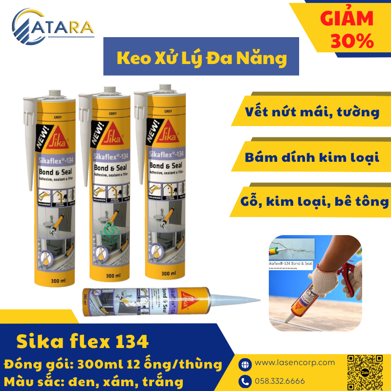 Keo Sikaflex 134 Bond&Seal trám khe, trám vết nứt cho tường, sàn mái ...