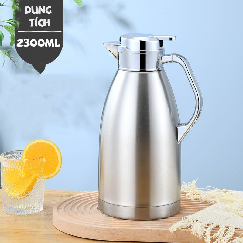 Bình Giữ Nhiệt Nóng Lạnh Dung Tích Lớn 2300Ml Bằng Inox Cao Cấp Có Mỏ Vịt Chống Bụi | Shopee ...