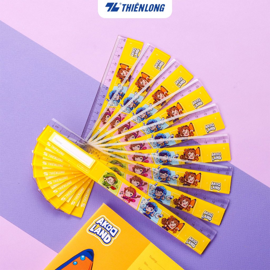 Thước thẳng 20cm Thiên Long TP-SR011/AK - Nhân vật Akooland thế giới ...