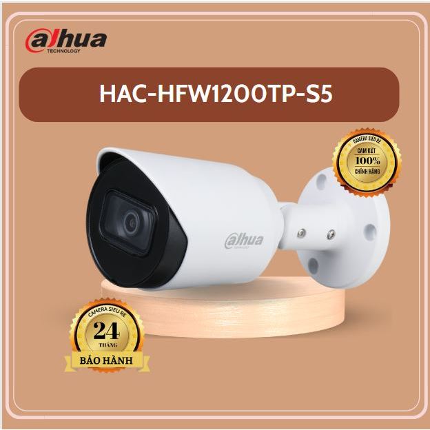 Camera quan sát DAHUA HAC-HFW1200TP-S5 / HAC-HFW1200TP-A-S5 có micro ( 2.0MP, hồng ngoại 30m ...