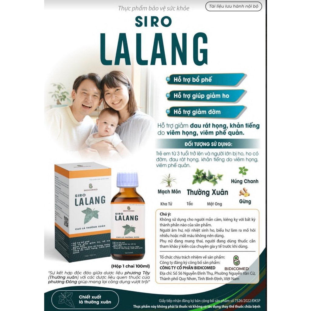 Siro Ho LALANG Hộp 1 Chai 100ML | Shopee Việt Nam