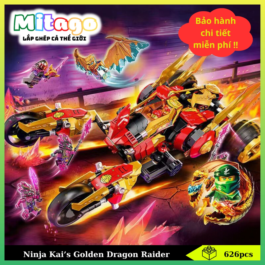[Ninja] Lắp ráp NINJA CITY SKU 10560 Cole's Dragon Cruiser 384 chi tiết ...