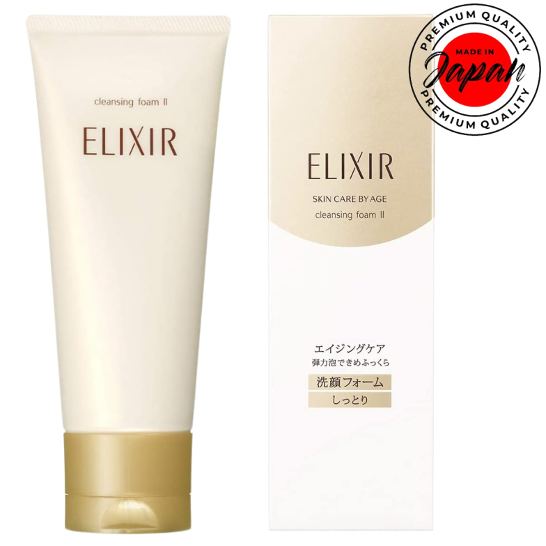 Shiseido ELIXIR Superiel cleansing foam 145g [I N Refresh / II N Moist] Face wash form 100% ...