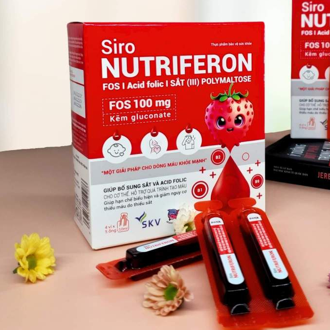 Siro Bổ Máu bổ sung sớm Sắt và axit folic SIRO NUTRIFERON tạo máu, giảm nguy cơ thiếu sắt, thiếu ...