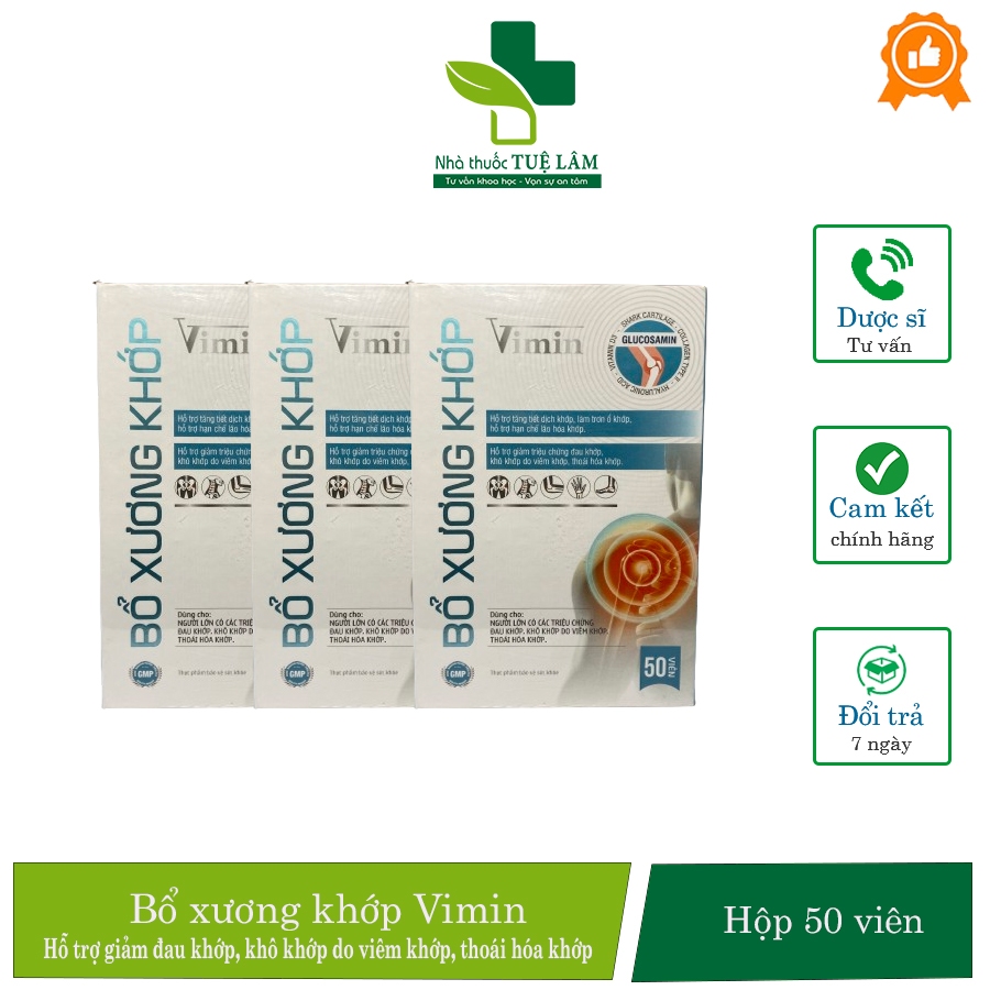 Viên uống bổ xương khớp Vimin 50v bổ sung glucosamin giúp làm trơn ổ ...