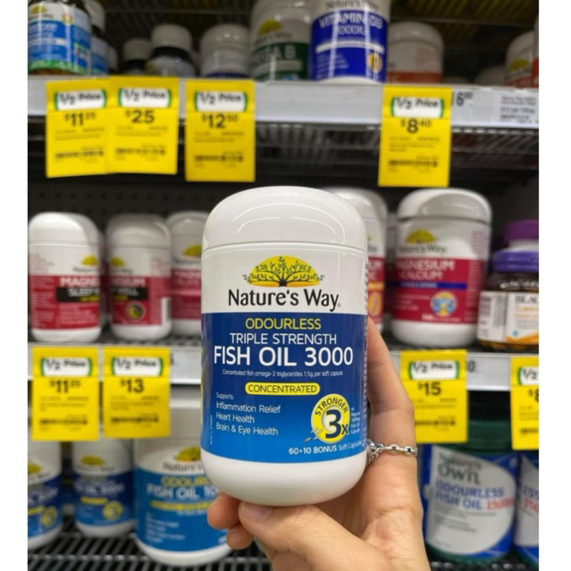 Viên Uống Dầu Cá Nature’s Way Advanced Omega Triple Strength Fish Oil ...