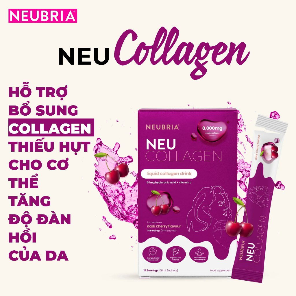 Collagen dạng nước Neubria Neu Collagen 14 gói giúp trẻ hóa làn da ...