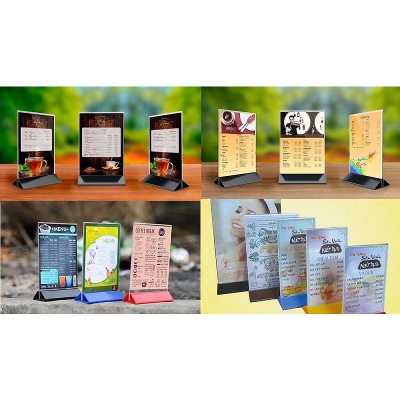 Menu, In menu, Menu meca, menu mica A4, A5 đã bao gồm in ấn | Shopee ...