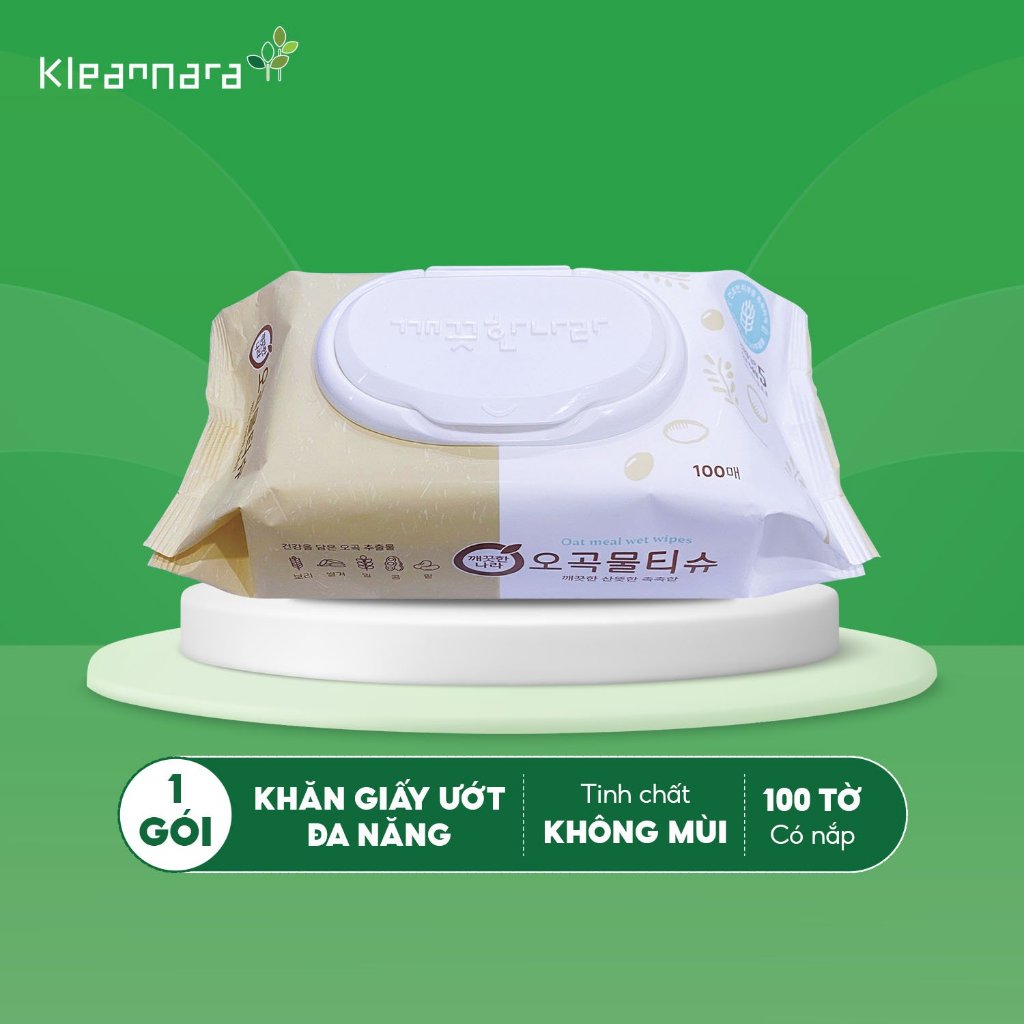 Khăn giấy ướt đa năng Kleannara Hàn Quốc 5 tinh chất không mùi 100 tờ/1 ...