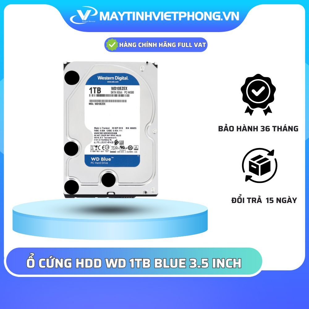 [FULL VAT] Ổ CỨNG HDD WD 1TB BLUE 3.5 INCH, 7200RPM, SATA, 64MB CACHE ...