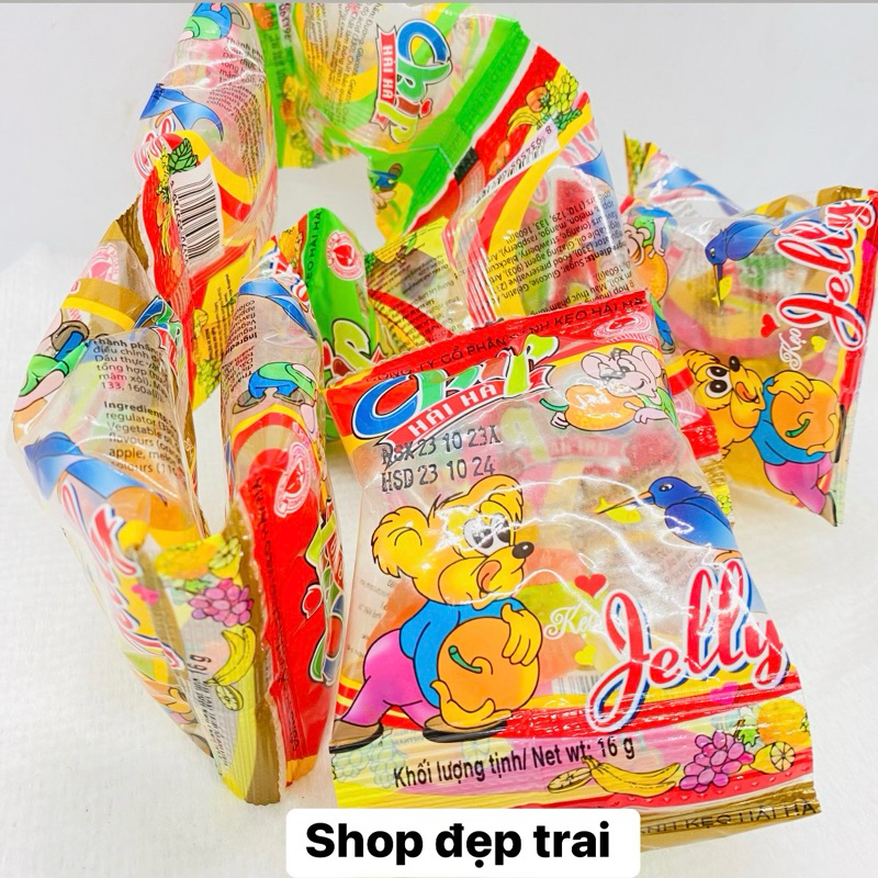 Dây 10 Gói Kẹo Jelly Chip Hải Hà gói 16g Đồ ăn Tuổi Thơ | Shopee Việt Nam