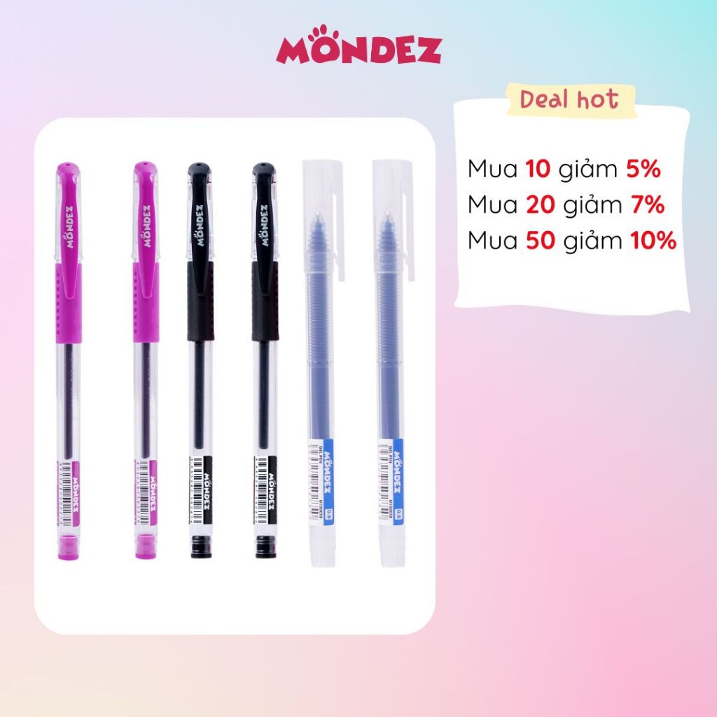 Bút Gel Mondez Ngòi 0.5mm, Mực Đều, Êm Tay Cho Nét Chữ Đẹp, Phù Hợp Với ...