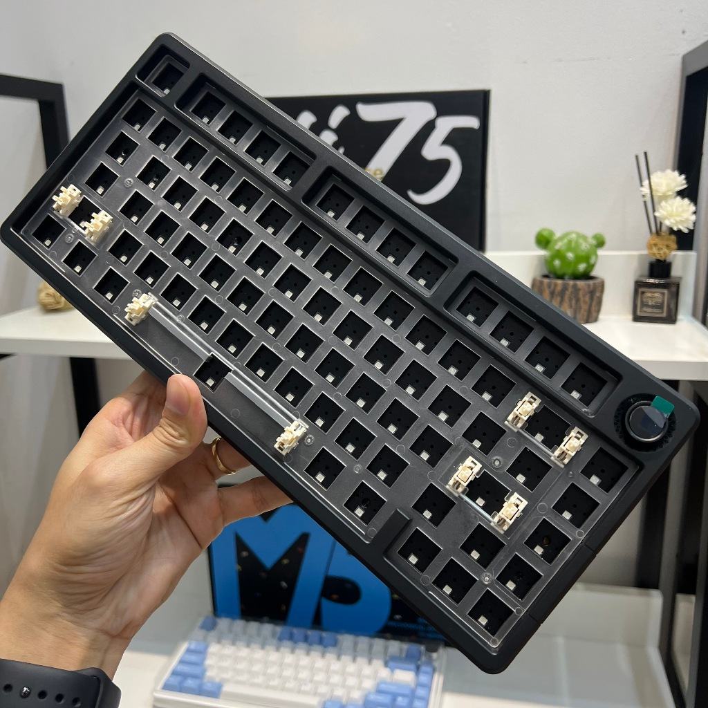 Infi75 Lite - Bàn phím cơ custom 75% núm xoay, 3 mode, RGB, khung viền ...