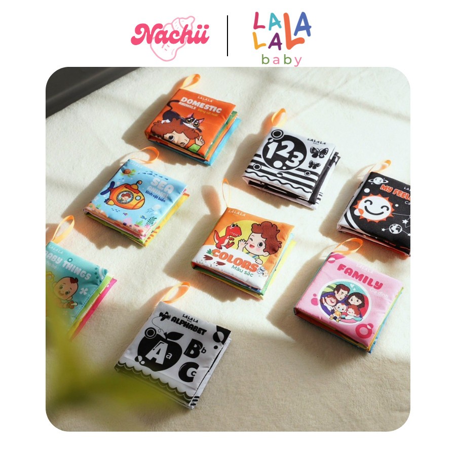 Sách Vải Song Ngữ Đa Giác Quan Lalala Baby Cho Bé Sơ Sinh Size Mini ...