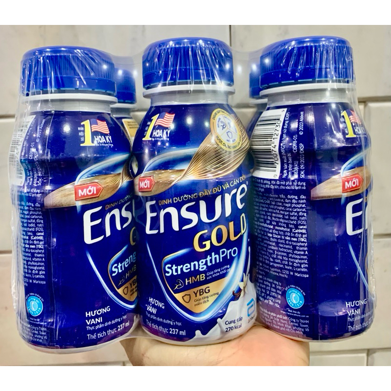 Lốc 6 chai sữa dinh dưỡng Ensure Gold - Ensure Original 237ml - Chính hãng Abbott (HSD 08/26 ...