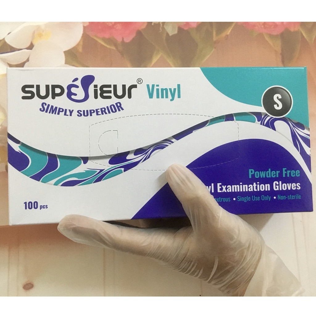 Găng Tay Y Tế Vinyl Superieur Không Bột Trong Suốt - Găng Tay PVC Cao ...