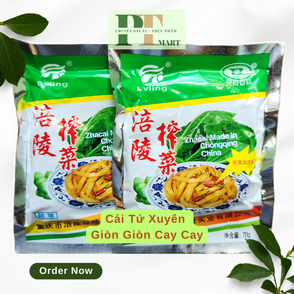Cải Tứ Xuyên gói 70g hiệu Chuan Dong pai Fuling zha cai (cha soi). Dưa ...