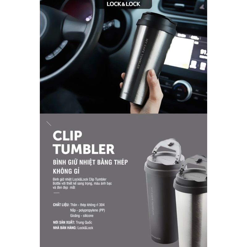 Ly giữ nhiệt Lock&Lock Clip Tumbler LHC4151 540ml | Shopee Việt Nam