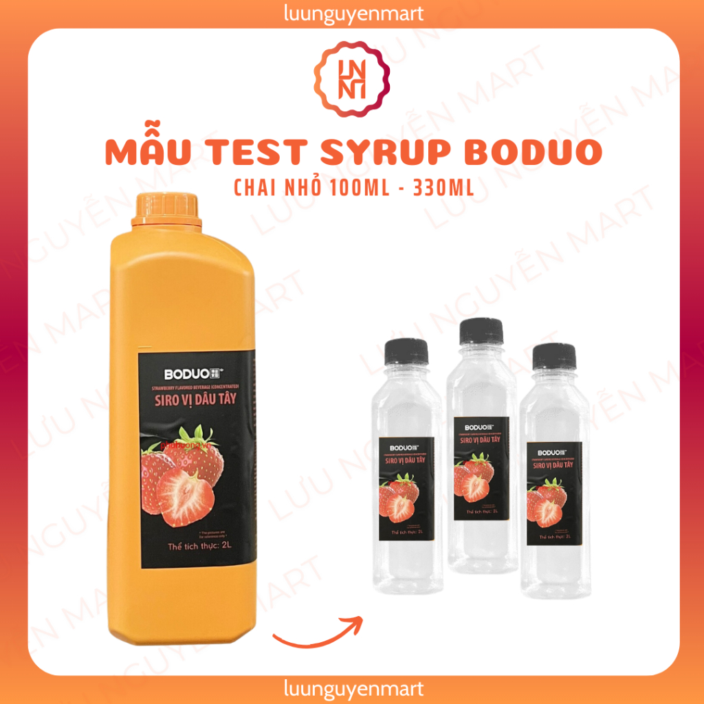 Mẫu thử mẫu test syrup Boduo - Chai 100ml hoặc 330ml | Shopee Việt Nam