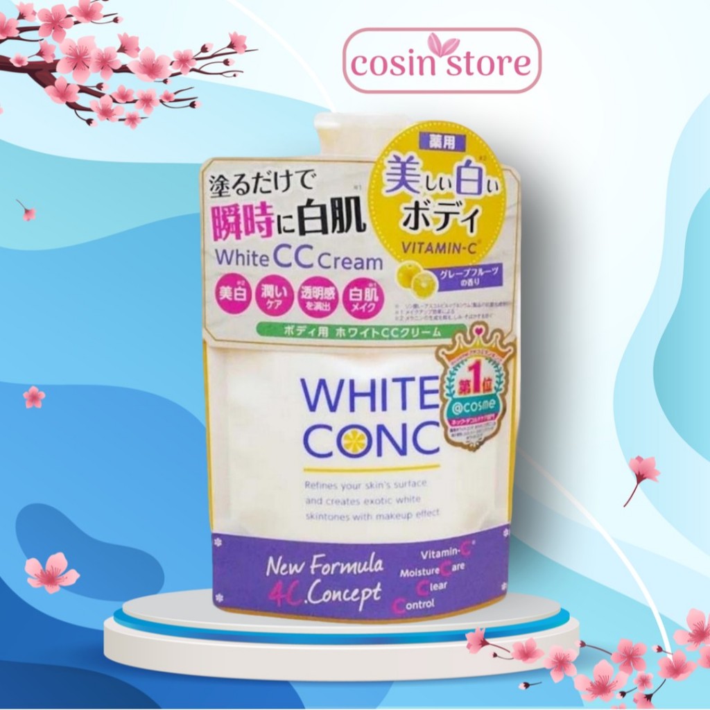 Sữa dưỡng thể trắng da White Conc Body White CC Cream Nhật Bản 200g ...
