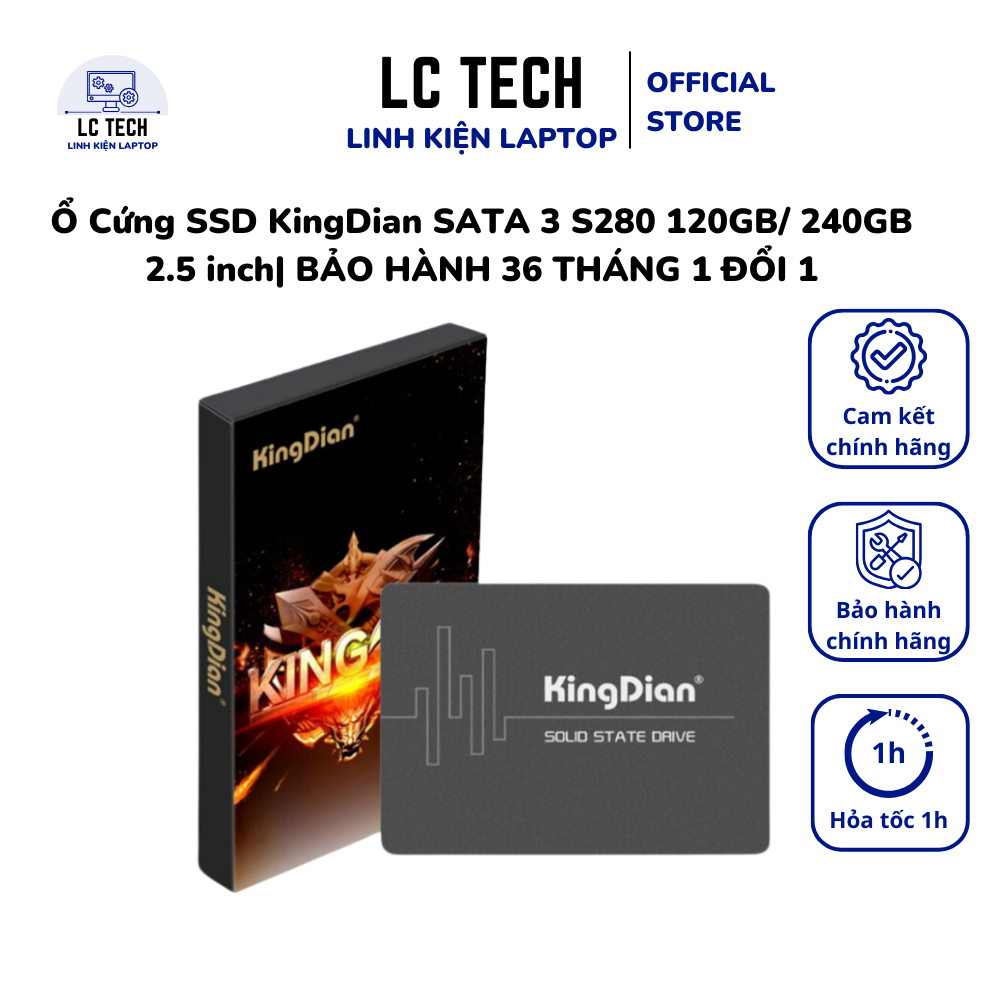 Ổ CỨNG SSD S280 KINGDIAN SATA 3 120GB/240GB/1TB| BẢO HÀNH 36 THÁNG 1 ĐỔI 1| LINH KIỆN LAPTOP LC ...