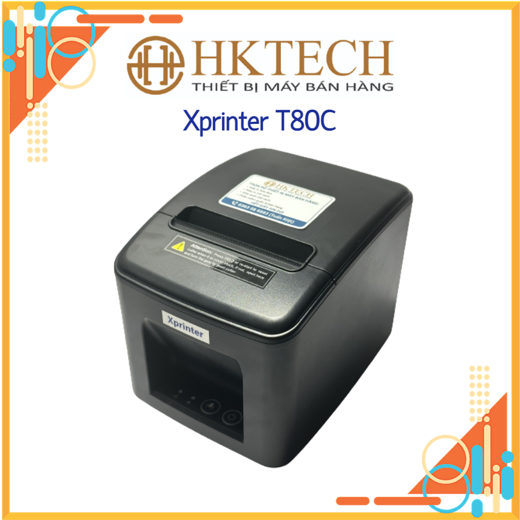 [Chính hãng] [In qua máy tính] Máy in hoá đơn Xprinter T80C , dao tự ...