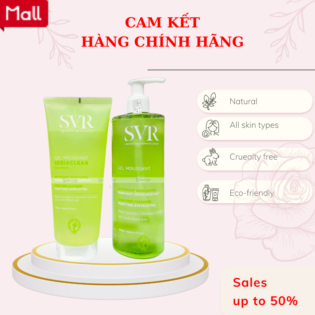 Sữa Rửa Mặt SVR Cho Da Dầu Mụn - SVR Sebiaclear Gel Moussant 200ml Loại ...