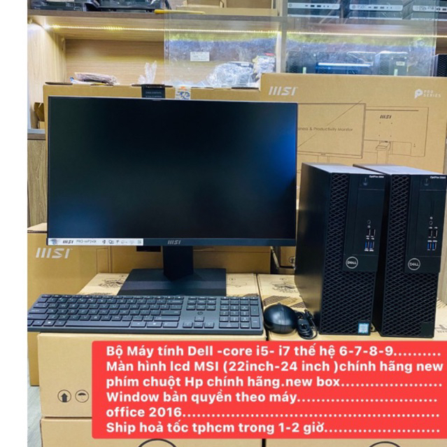 Bộ máy tính Dell 3050- Dell 3060 SFf, core i5 core i7 + Màn hình lcd ...