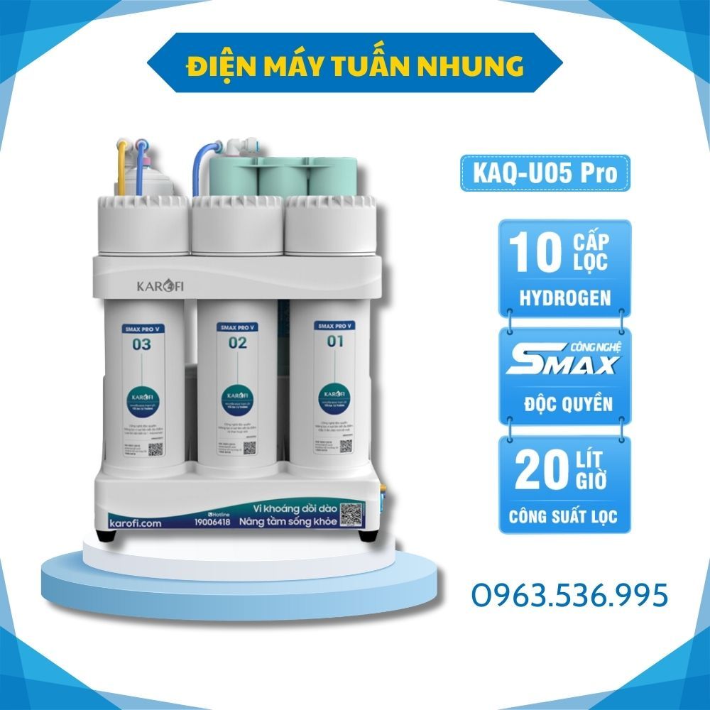 [HÀNG CHÍNH HÃNG] MÁY LỌC NƯỚC KAROFI KAQ-U05 PRO 10 LÕI LẮP GẦM ...