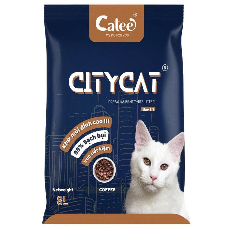 [Túi 8L/4Kg] Cát vệ sinh cho mèo CityCat túi 8L khử mùi vón cục tốt ...