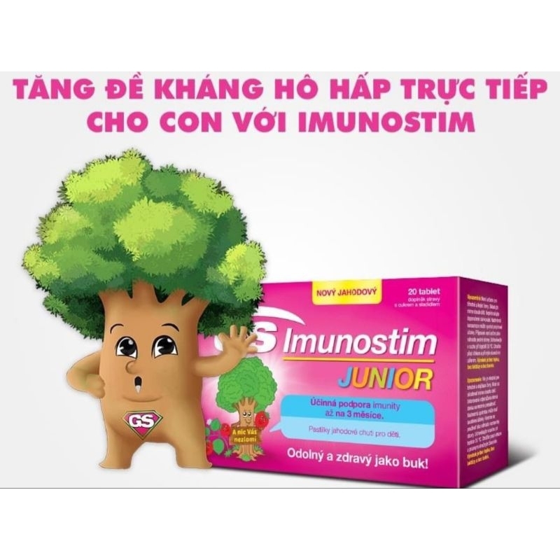 GS Imunostim Junior Tăng đề kháng Tăng cường sức khỏe đường hô hấp Hộp ...
