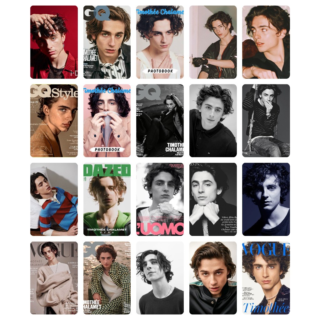 Set card 40 ảnh bo góc in 2 mặt Timothée Chalamet - Mgz | Shopee Việt Nam