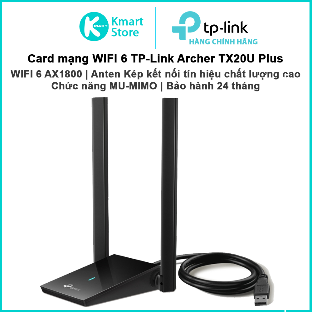 USB WIFI 6 AX1800 TP-Link Archer TX20U Plus | Kết nối USB 3.0 | Anten ...