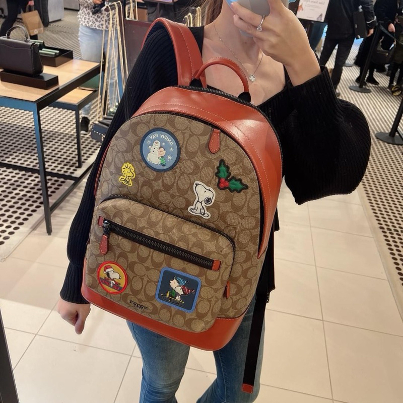 Balo Coach unisex Men's New Snoopy siêu to đi du lịch | Shopee Việt Nam
