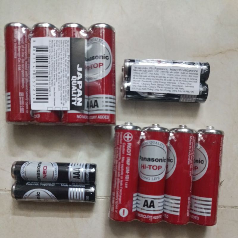 Combo 4 pin Panasonic vừa/nhỏ AA1,5v | Shopee Việt Nam