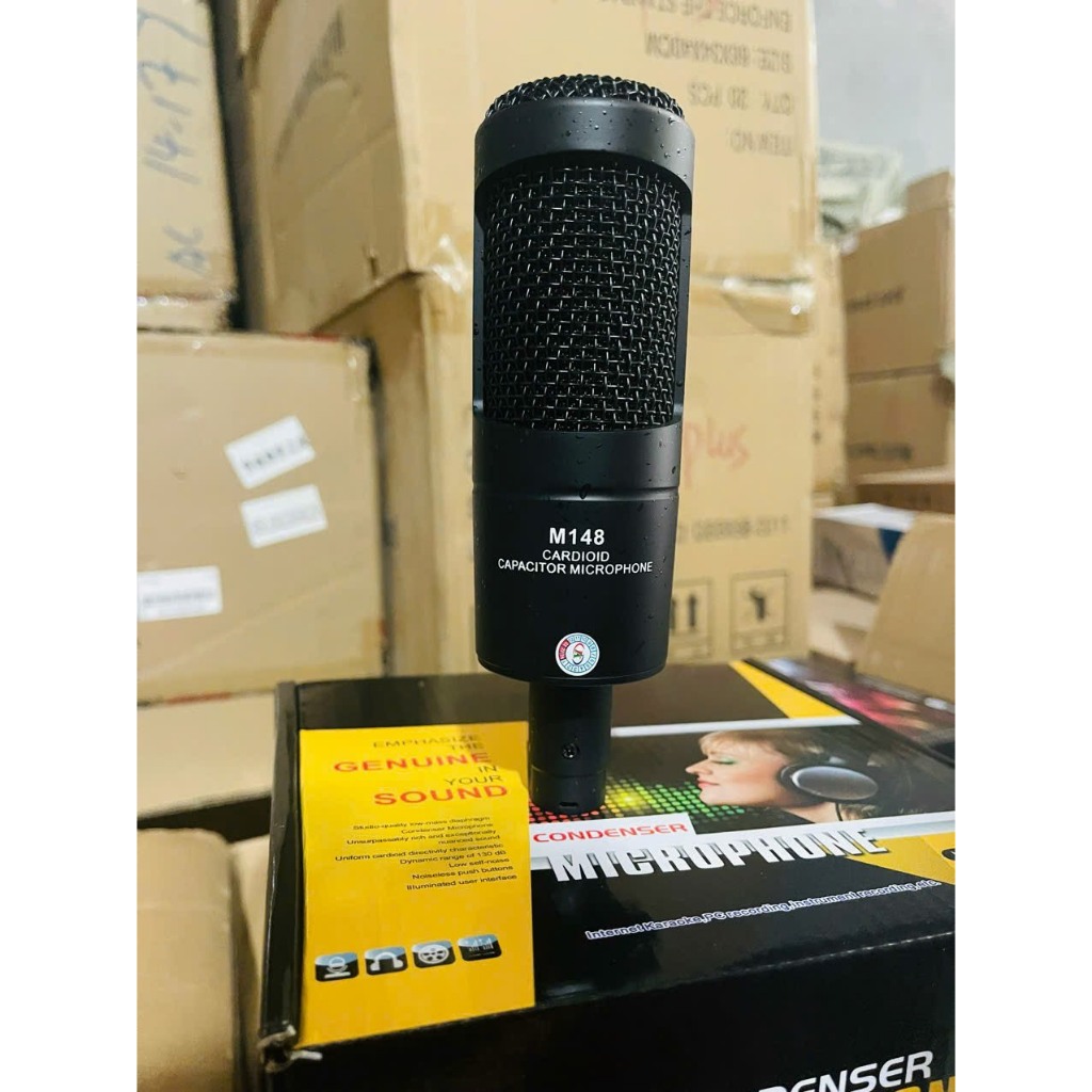 Mic thu âm cao cấp M148 dòng mic 48v kết hợp với nhiều loại soundcard khác nhau | Shopee Việt Nam
