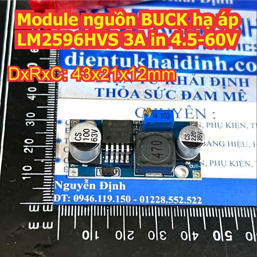 Module nguồn BUCK giảm hạ áp LM2596HVS LM2596 3A in 4.5-60V kde3240 | Shopee Việt Nam