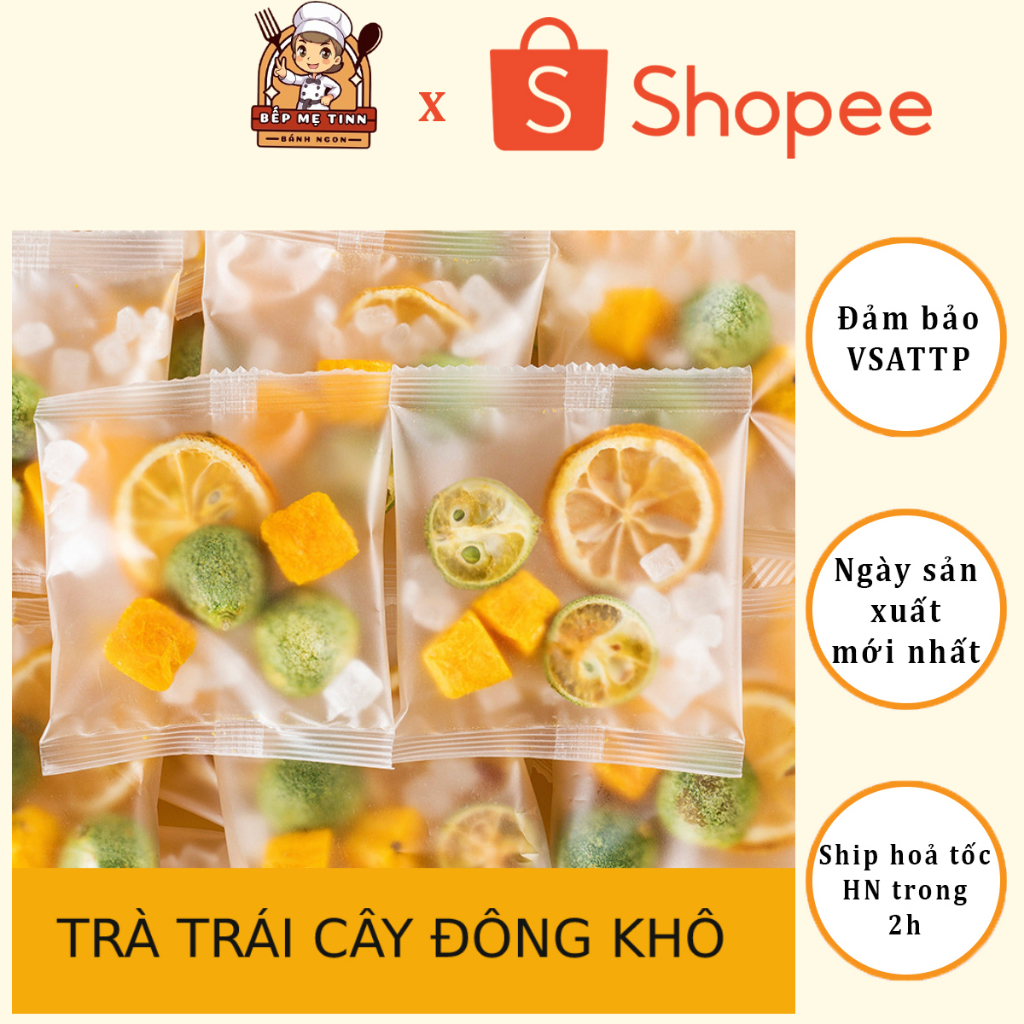 Trà Trái Cây Đông Khô, Trà DeTox Chanh Dây, Chanh Leo, Chanh Vàng, Quất Xanh Sấy Khô Giải Nhiệt ...