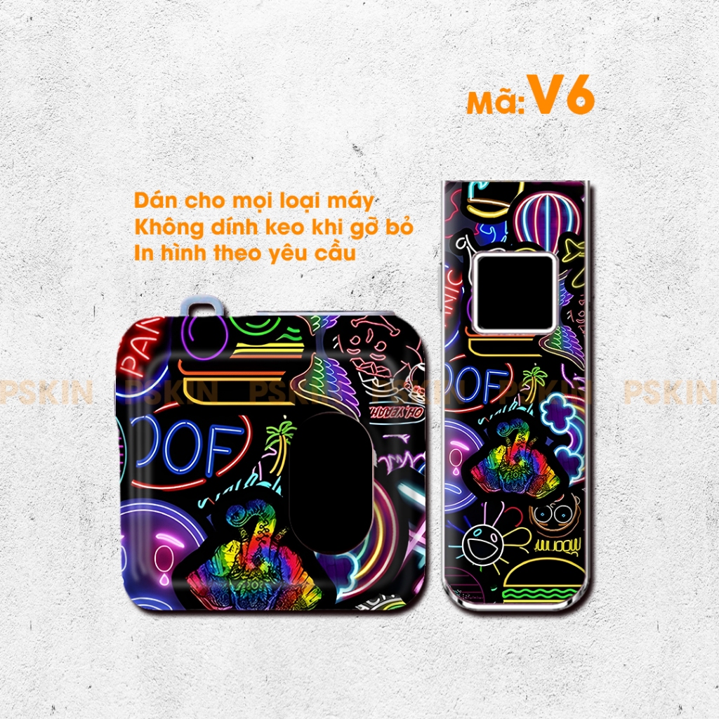 Miếng dán skin mẫu V6 cho điện thoại Xlim SQ Xlim Pro Xlim SE Xlim V2 ...