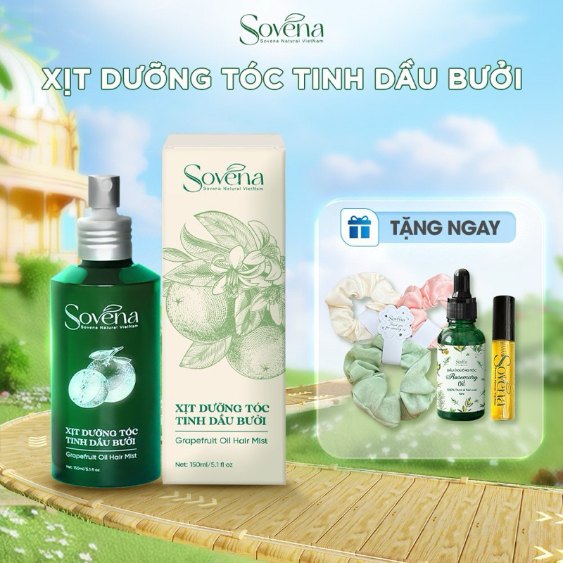 Xịt kích thích mọc tóc tinh dầu bưởi Sovena - Xịt bưởi kích thích mọc tóc, xịt tinh dầu bưởi ...