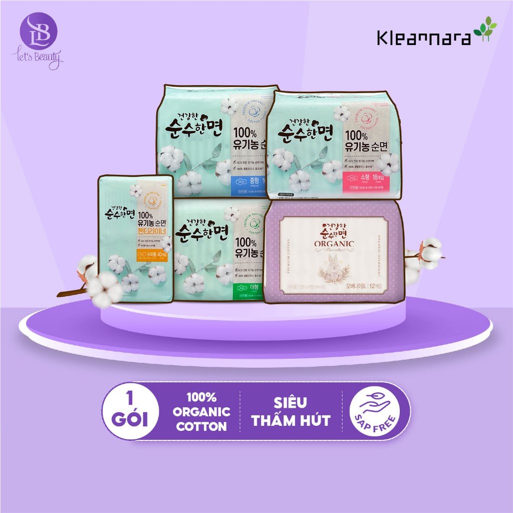 Băng vệ sinh Kleannara Organic Hàn Quốc siêu thấm hút ban ngày, ban đêm ...