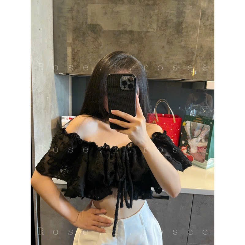 Áo Kiểu Bông Xù Có Dây Rút Xinh Xắn Shop Tiến Linh | Shopee Việt Nam