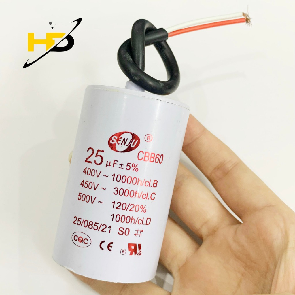 Tụ Điện CBB60-Tụ Khởi Động 25uF 450VAC Senju Loại Tốt | Shopee Việt Nam