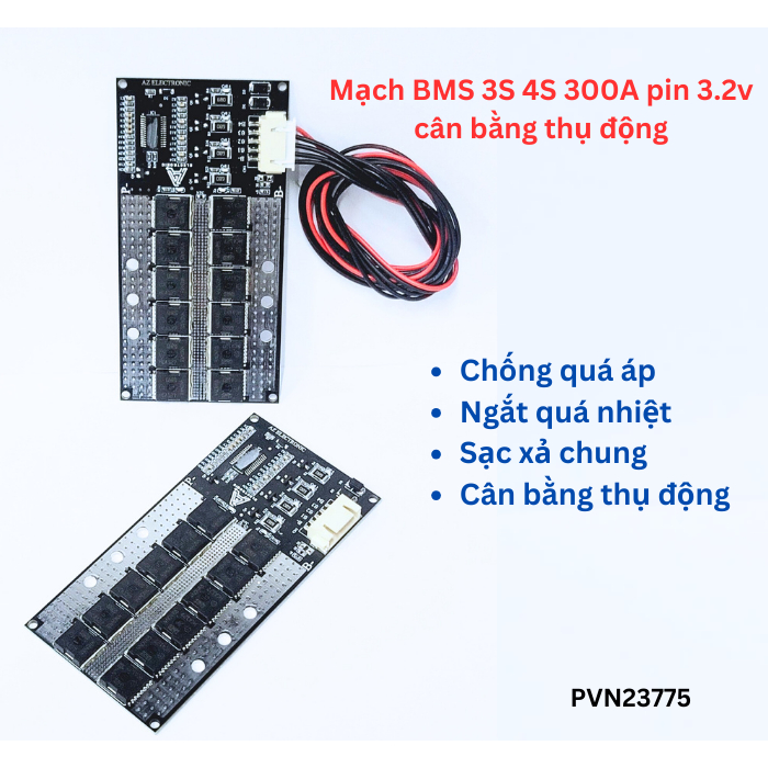 Mạch BMS 3S 4S 300A pin 3.2V , có chống chập tải, quá tải, chống quá ...